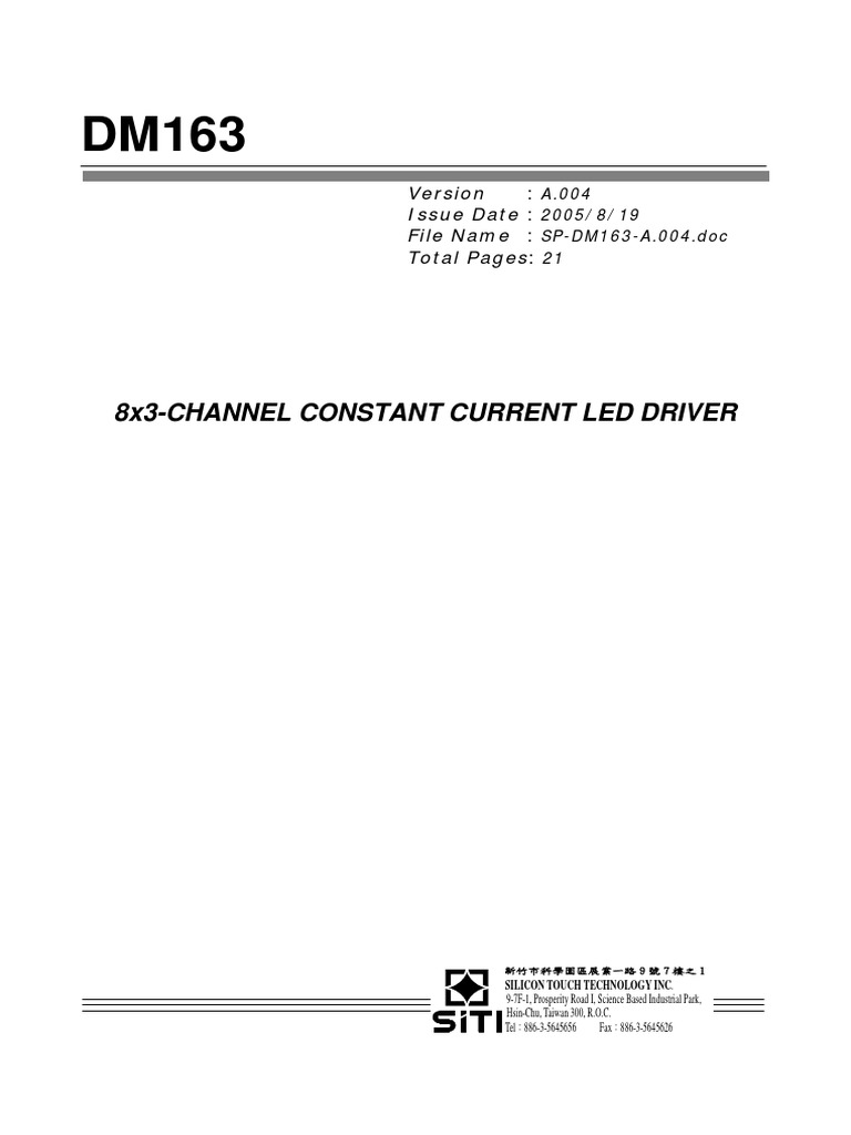 DM163 | PDF | Light Emitting Diode | Digital Electronics