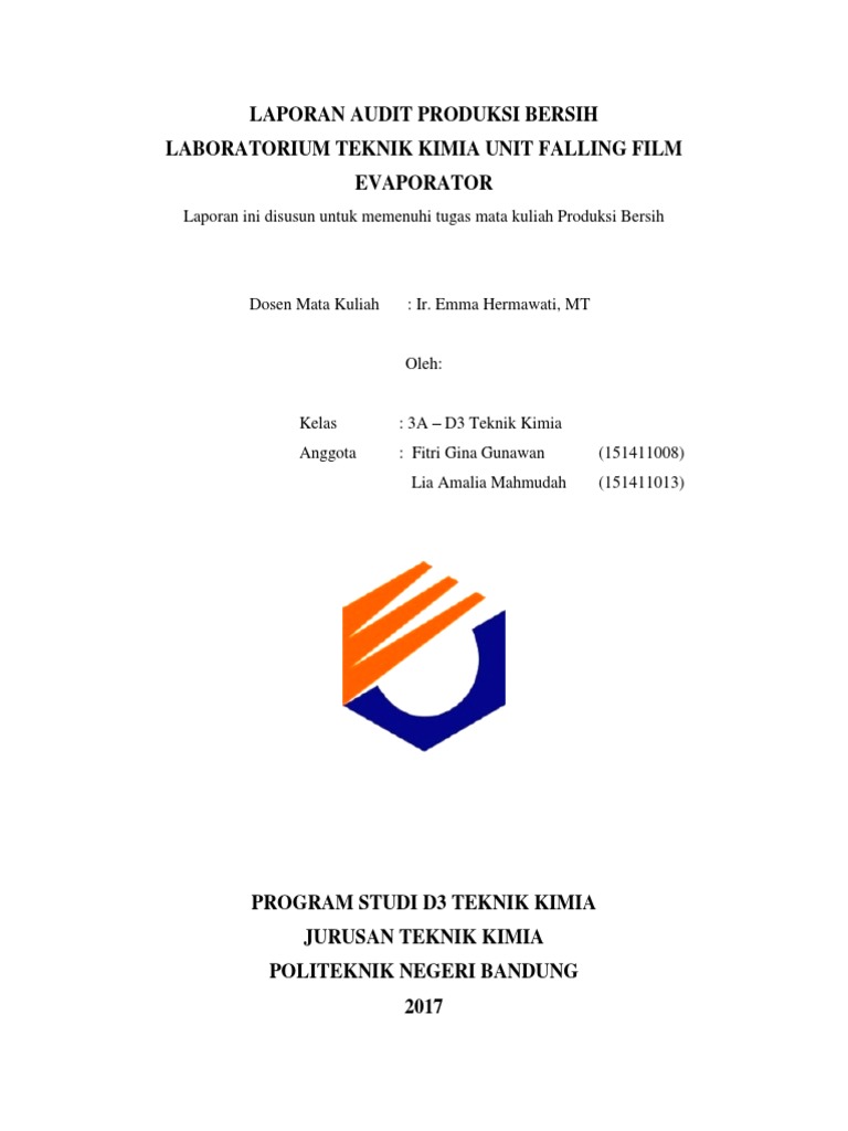Laporan Audit Produksi Bersih | PDF | Teknologi & Rekayasa