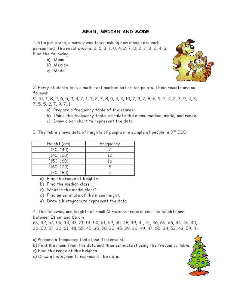 2 - Statistics 3 Worksheet | PDF | Mode (Statistics) | Median