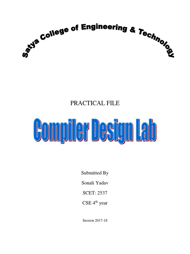 Practical File: Submitted by Sonali Yadav SCET: 2537 Cse 4 Year | PDF | Areas Of Computer ...