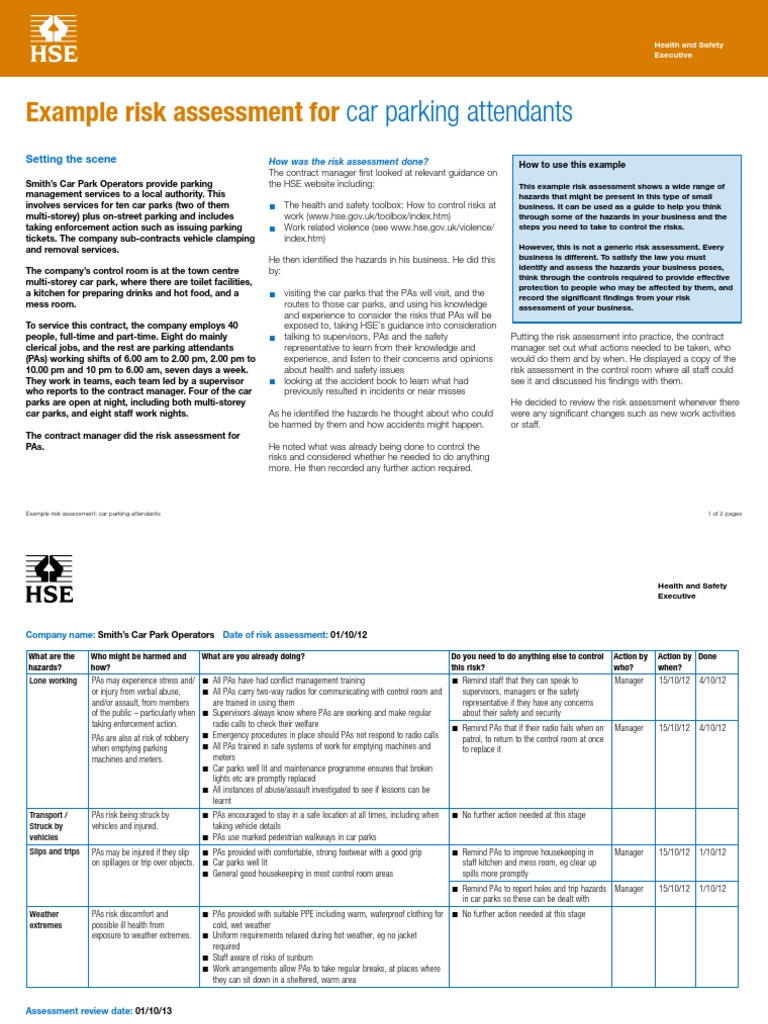 Car Parking PDF | PDF | Risk Assessment | Risk