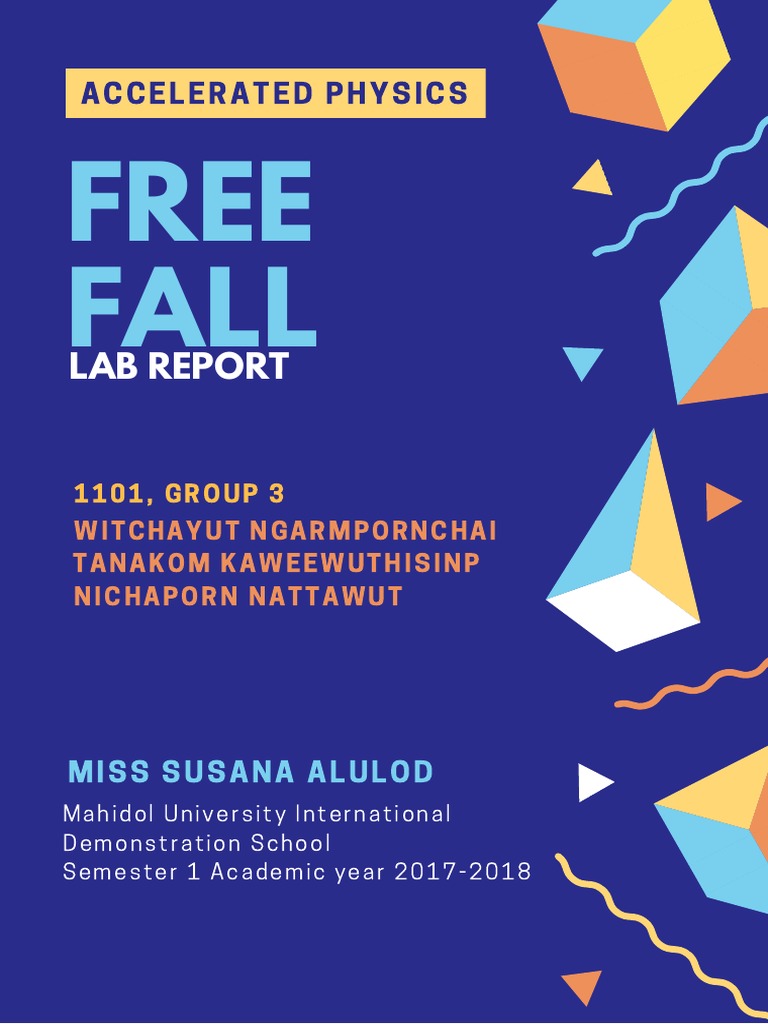 Free Fall: Lab Report | PDF | Gravity | Mass