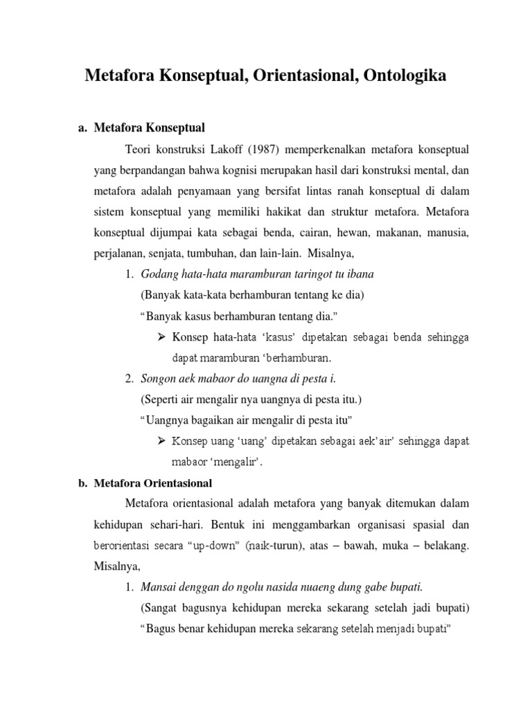 Metafora Konseptual | PDF
