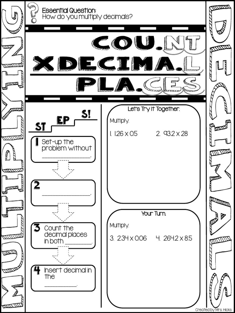 Multiplying Decimals Doodle Notes | PDF | Applied Mathematics ...
