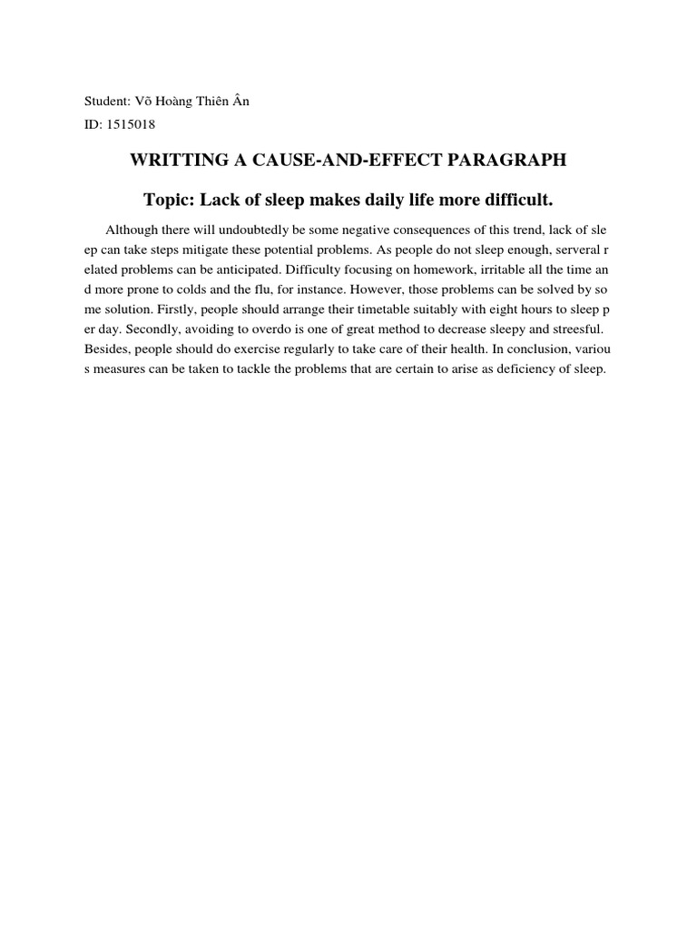 1515018-Cause and Effect Paragraph | PDF