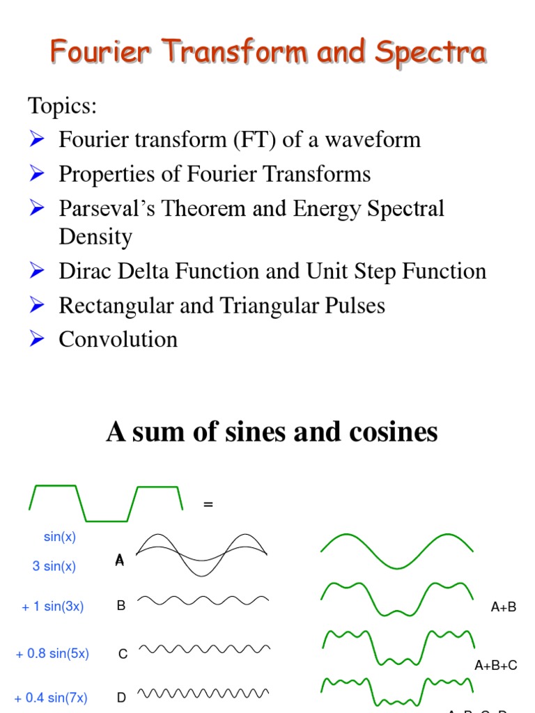 Sistel - 02 - Fourier | PDF | Fourier Transform | Spectral Density