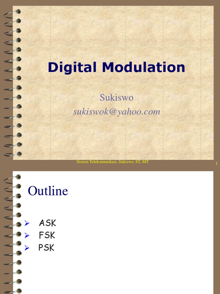Sistel - 07 - Modulasi Digital - 01 | PDF | Modulation | Signal Processing
