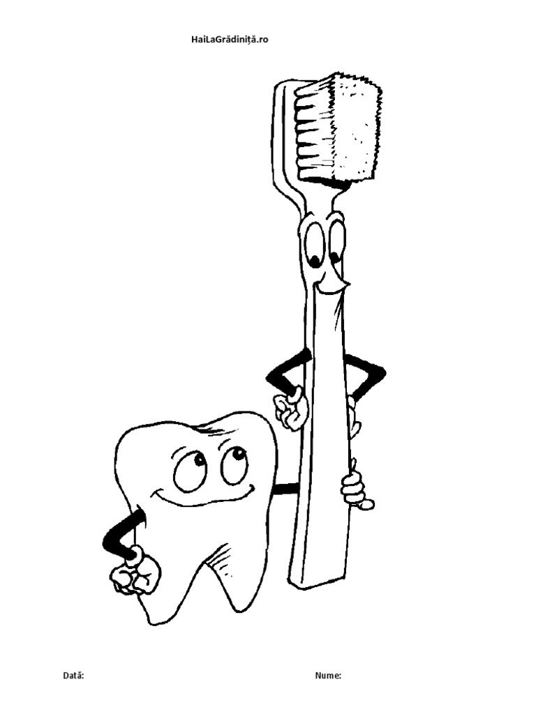 Fise Colorat Periute de Dinti PDF | PDF