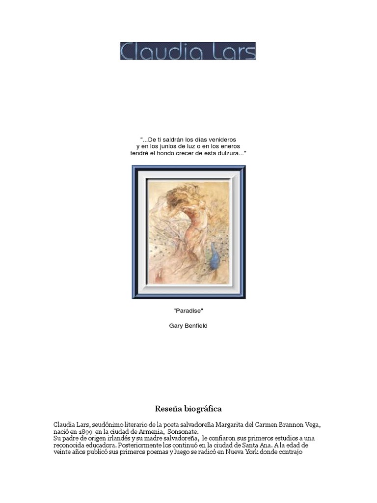 Claudia Lars | PDF | Naturaleza