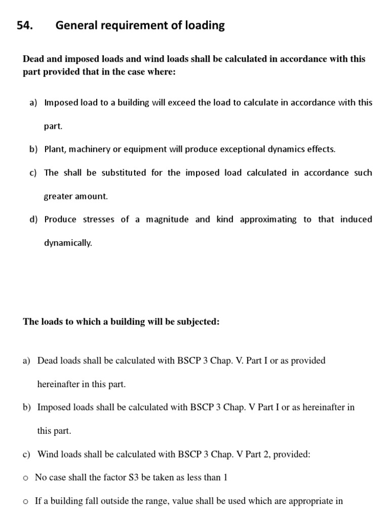 General Requirement of Loading | PDF | Structural Load | Structural ...