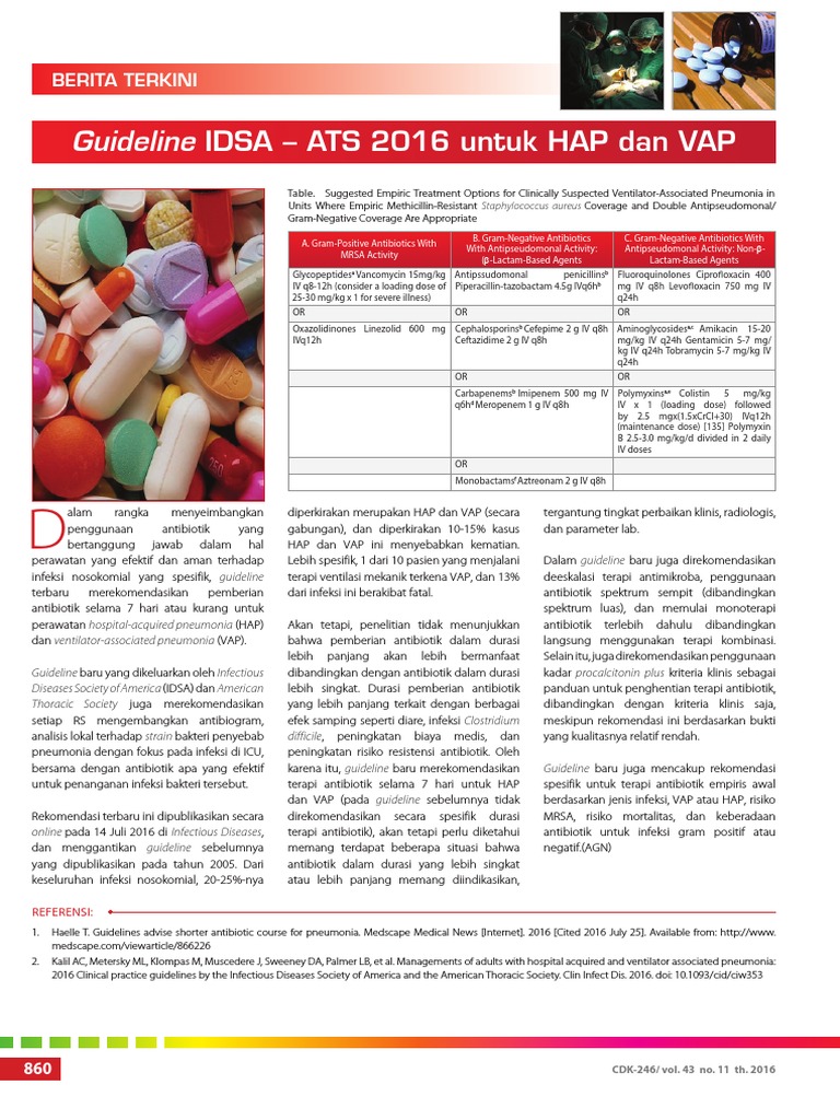 2016 IDSA-ATS Guidelines for HAP/VAP | PDF