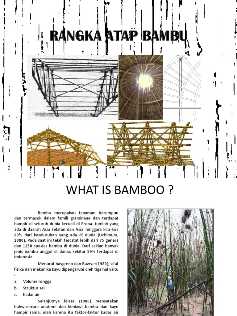Konstruksi Atap Bambu Sederhana | PDF
