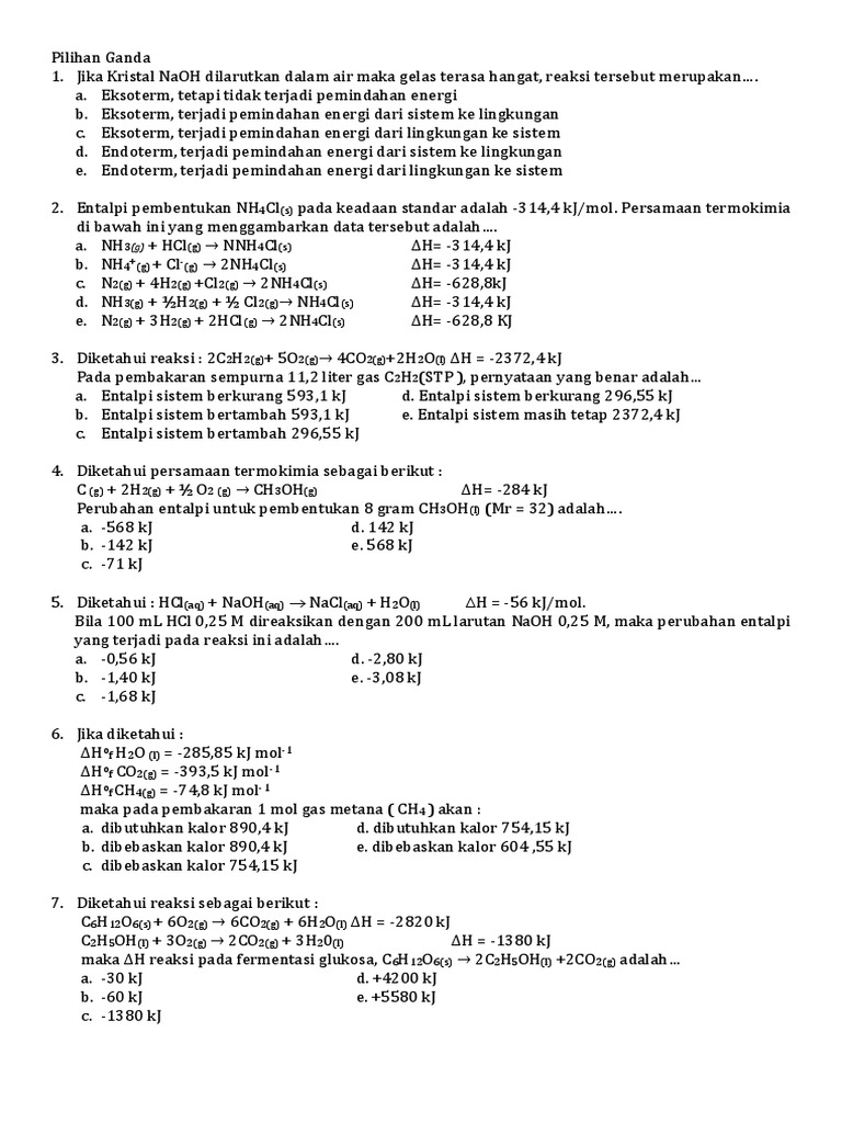Termo Kelas XI | PDF | Sains & Matematika | Teknologi & Rekayasa