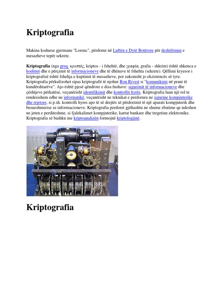 Kriptografia | PDF
