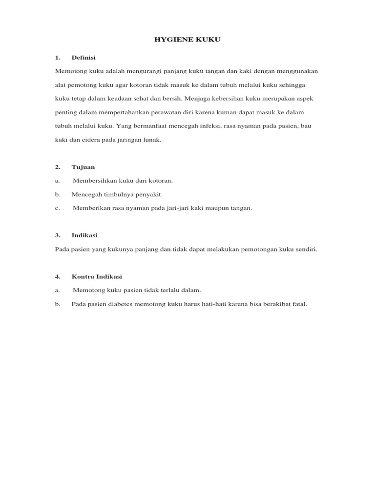 Sop Oral Hygiene | PDF