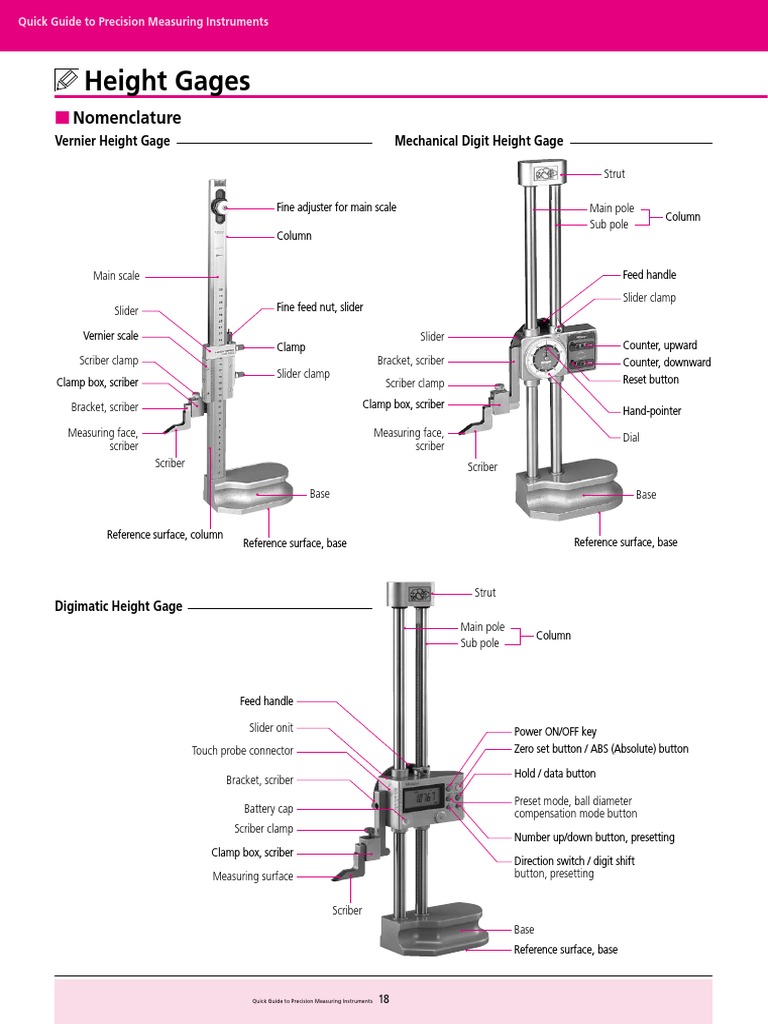 QuickGuide Height Gages | PDF | Scientific Observation | Tools
