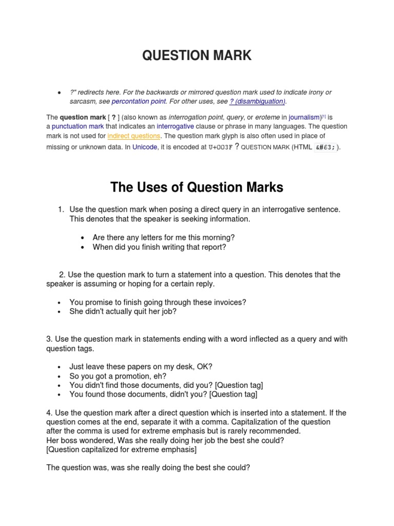 Question Mark Interesting Facts About Question Marks In, 51% OFF