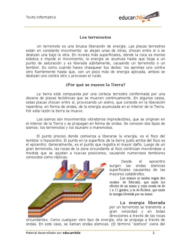 Tipos de Terremotos y Sismos | PDF | Temblores | Tsunami