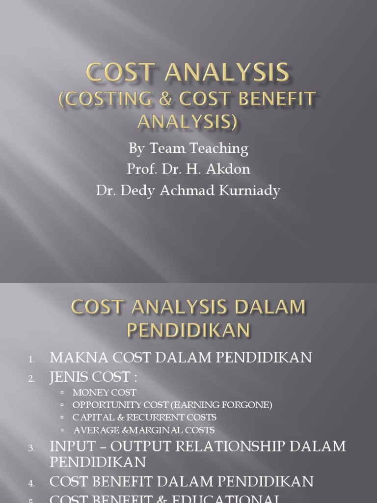 Powerpoin Cost Analysis | PDF | Finance & Money Management | Art