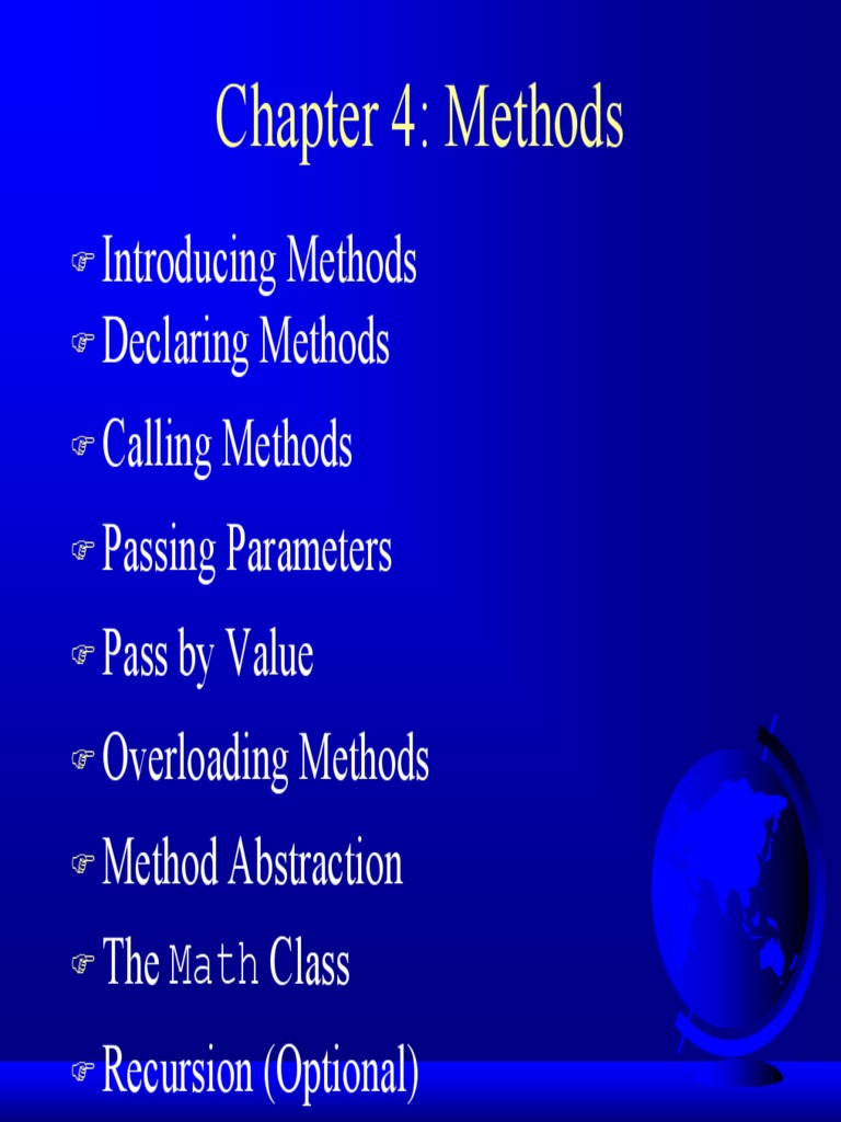Java Methods Guide - Declare, Call, Pass Parameters & More | PDF ...
