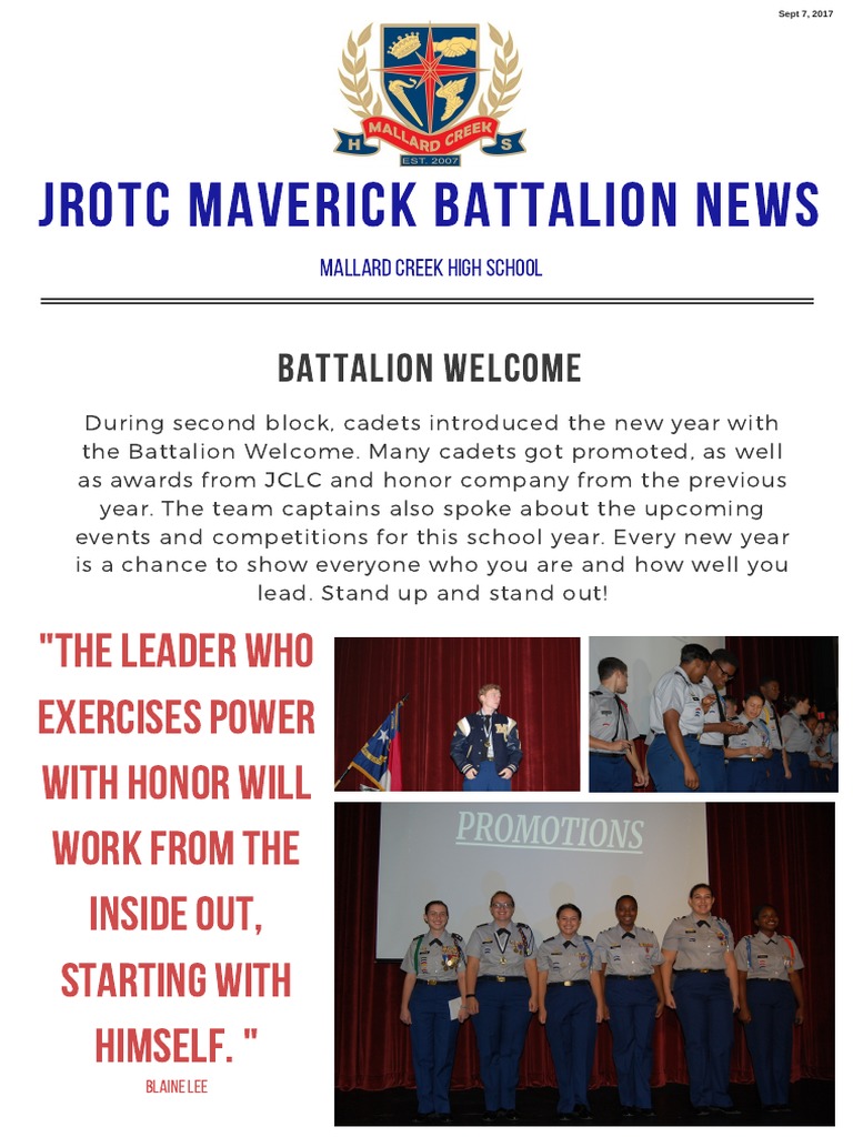 Jrotc Maverick Battalion News | PDF