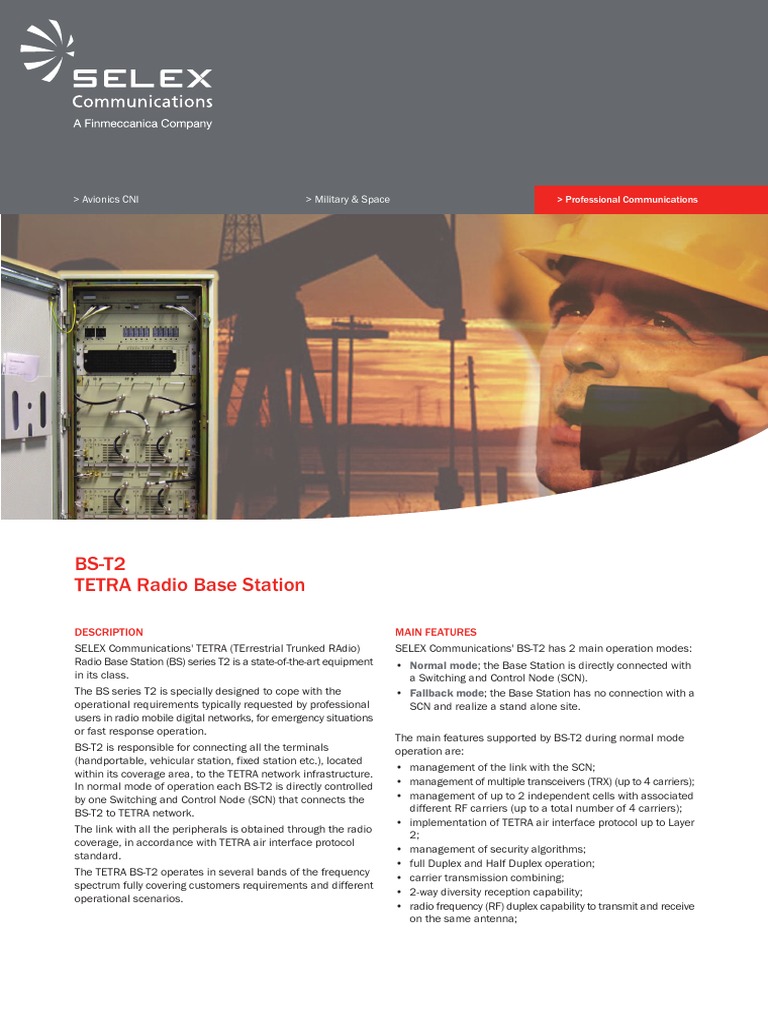 Selex ELETTRA BTS TETRA1 12 PDF | PDF | Base Station | Radio