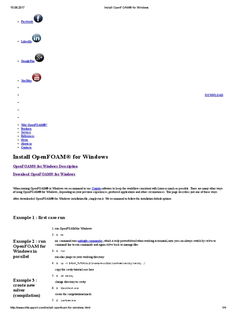 Install OpenFOAM® For Windows | PDF | Computing | Software