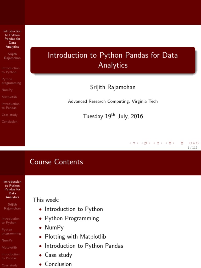 Pandas Python | PDF | Data Type | Python (Programming Language)
