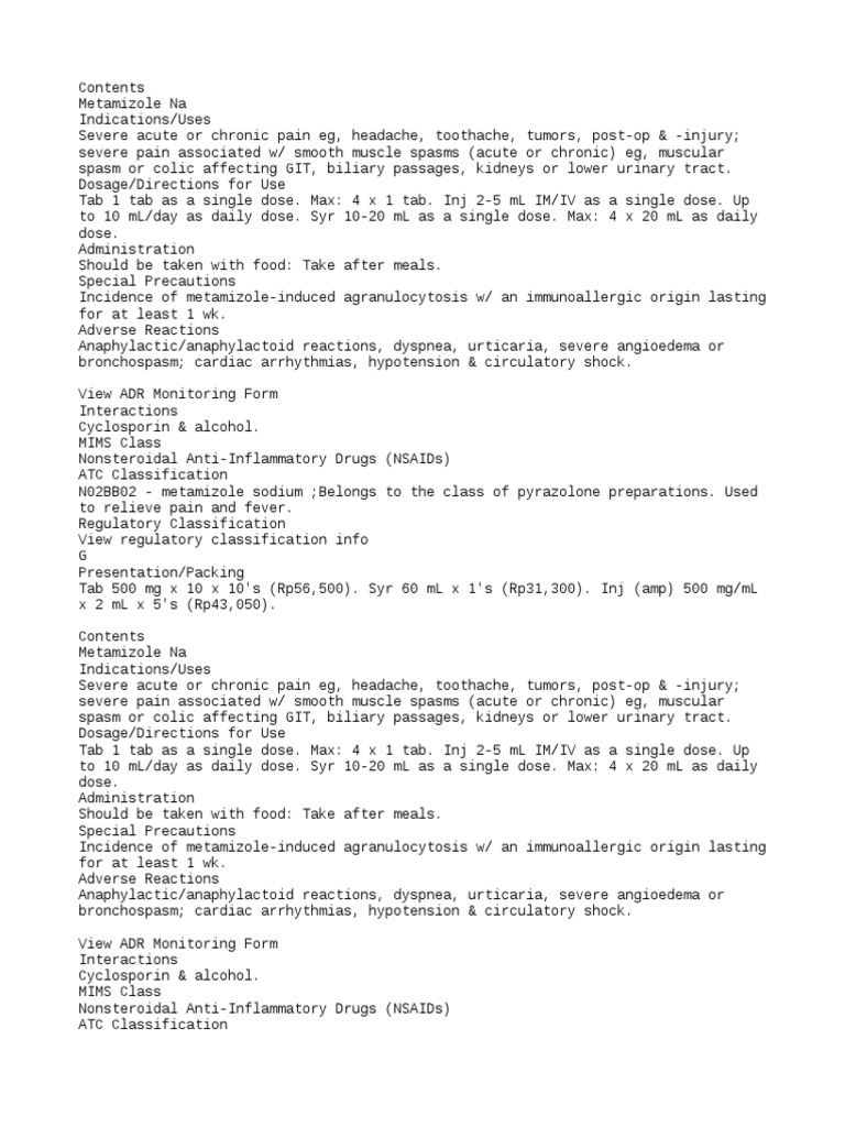 Santagesic | PDF | Medical Treatments | Clinical Medicine