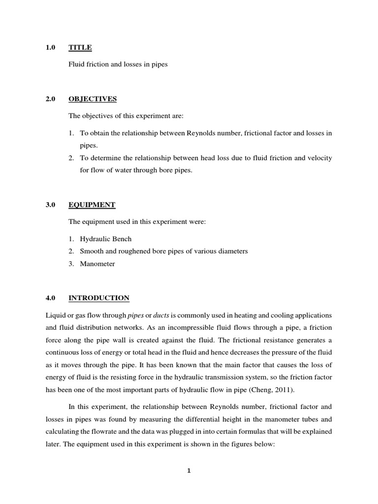 Frictional Losses in Pipes | PDF | Laminar Flow | Fluid Dynamics
