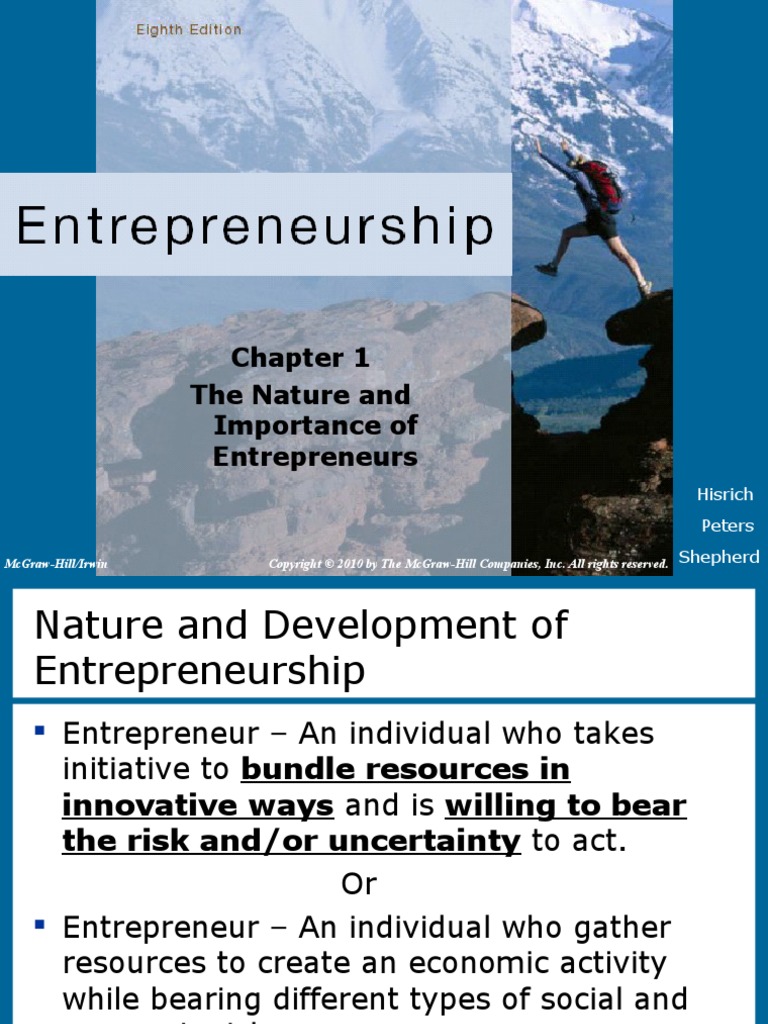 The Nature and Importance of Entrepreneurs | PDF | Startup Company ...
