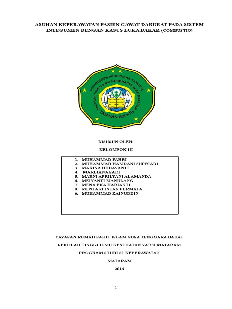 Asuhan Keperawatanpada Klien Gawat Darurat Pada Sistem Integumen Dengan Luka Bakar | PDF
