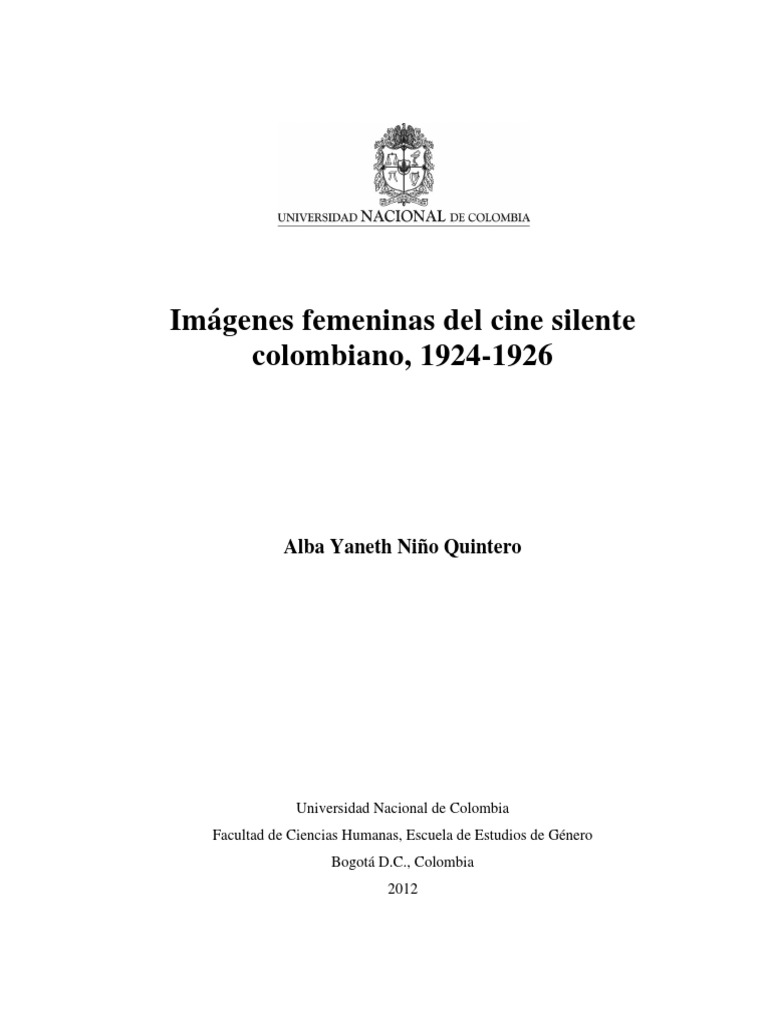 NIño, Alba Yaneth - Imagenes Femeninas en El Cine Silente 1920 | PDF ...