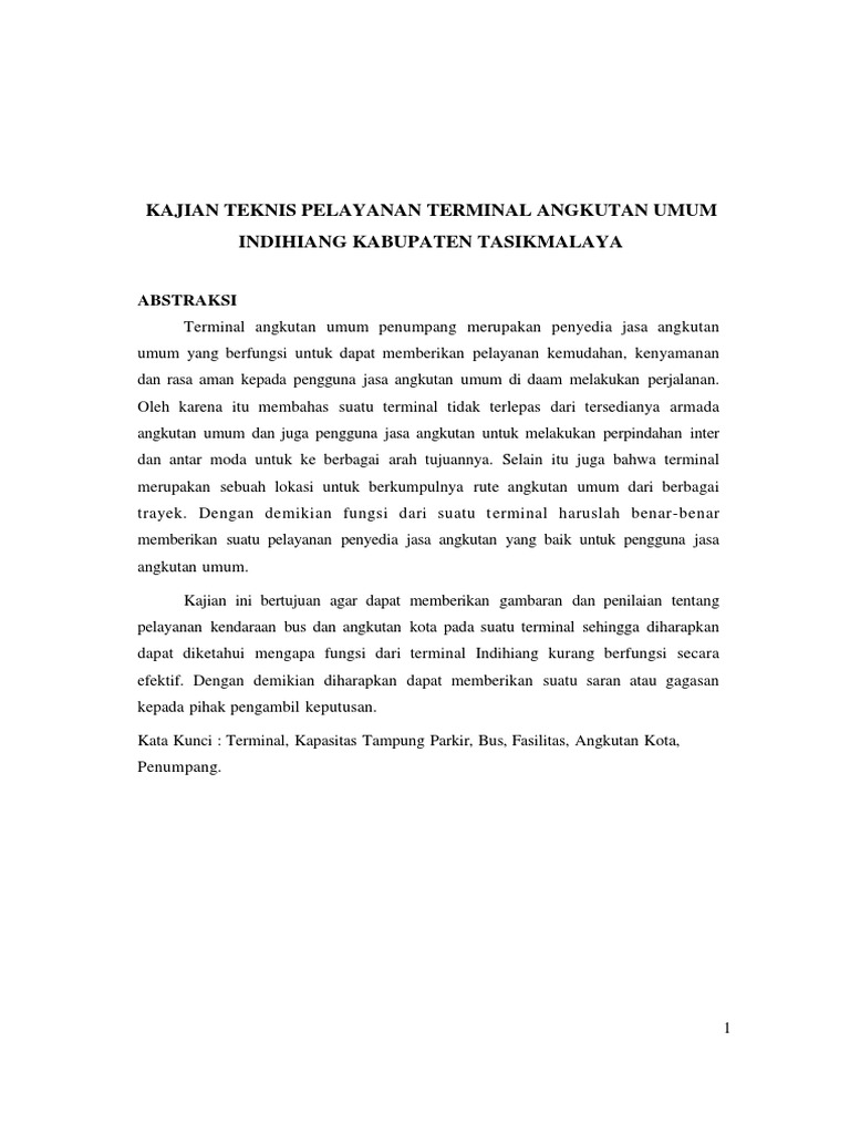 Kajian Upt Terminal | PDF