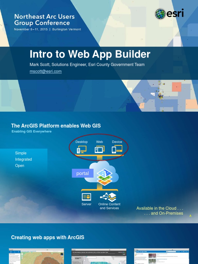 WebApp Builder Intro PDF | Download Free PDF | Arc Gis | Web Application
