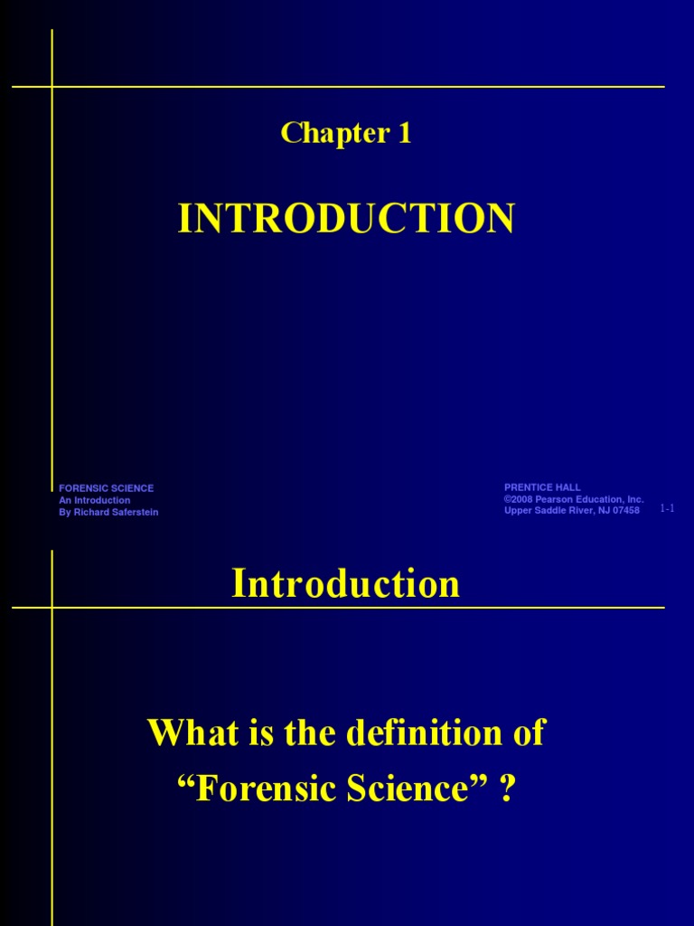 Chapter01 Introduction | PDF | Expert Witness | Forensic Science