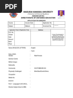MIE Application Form | PDF