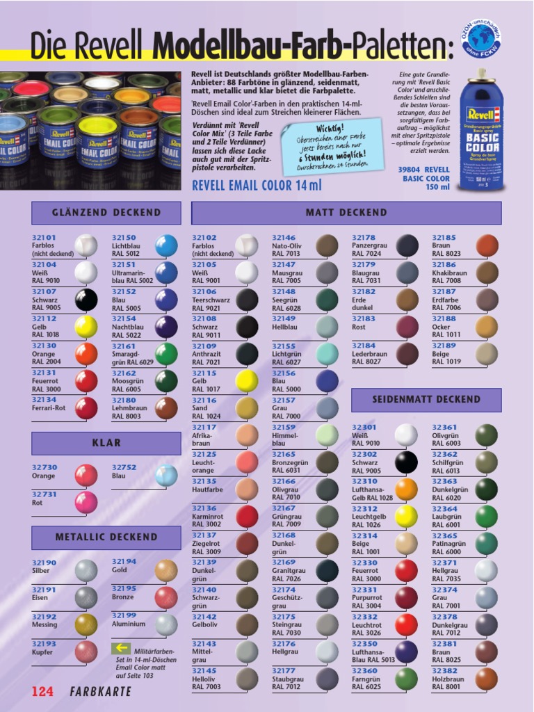 Farbtafel 14mlfarben Revell PDF | PDF