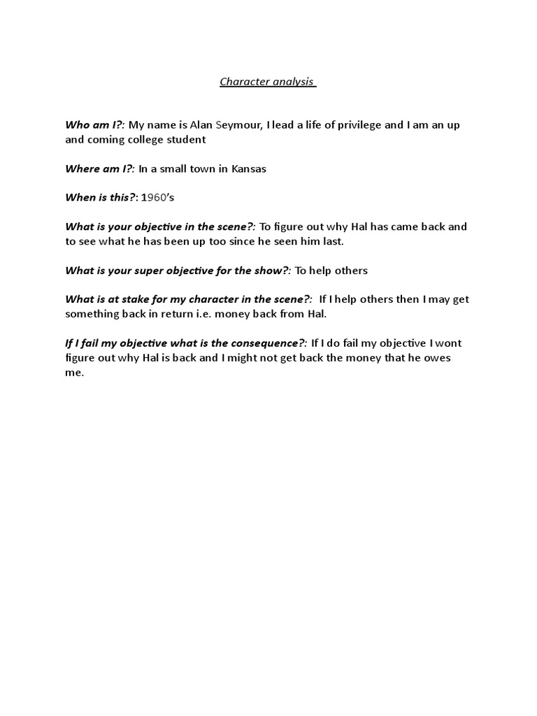 Full Character Analysis A View From A Bridge | PDF