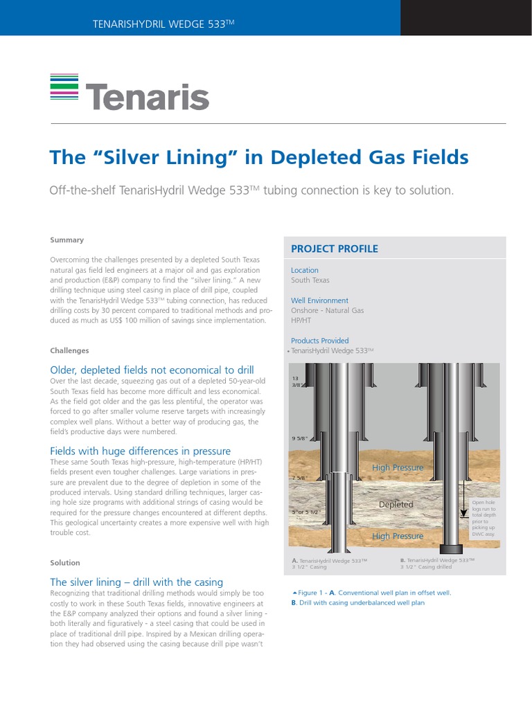 The "Silver Lining" in Depleted Gas Fields: Off-The-Shelf Tenarishydril ...