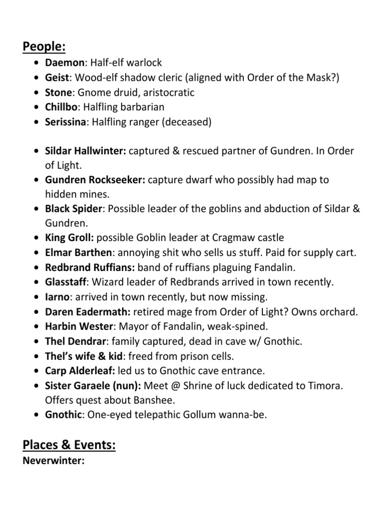 DND Campaign | PDF | Leisure | Sports