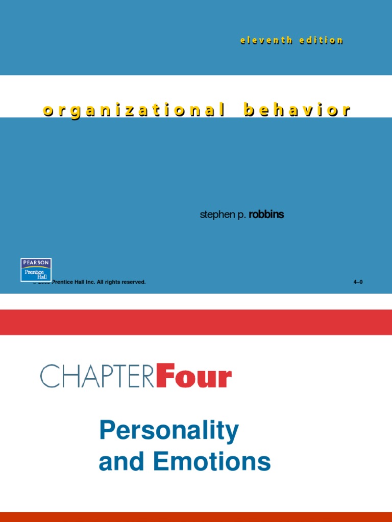 OB11 - 04in Personality and Emotions | PDF | Emotional Intelligence | Extraversion And Introversion