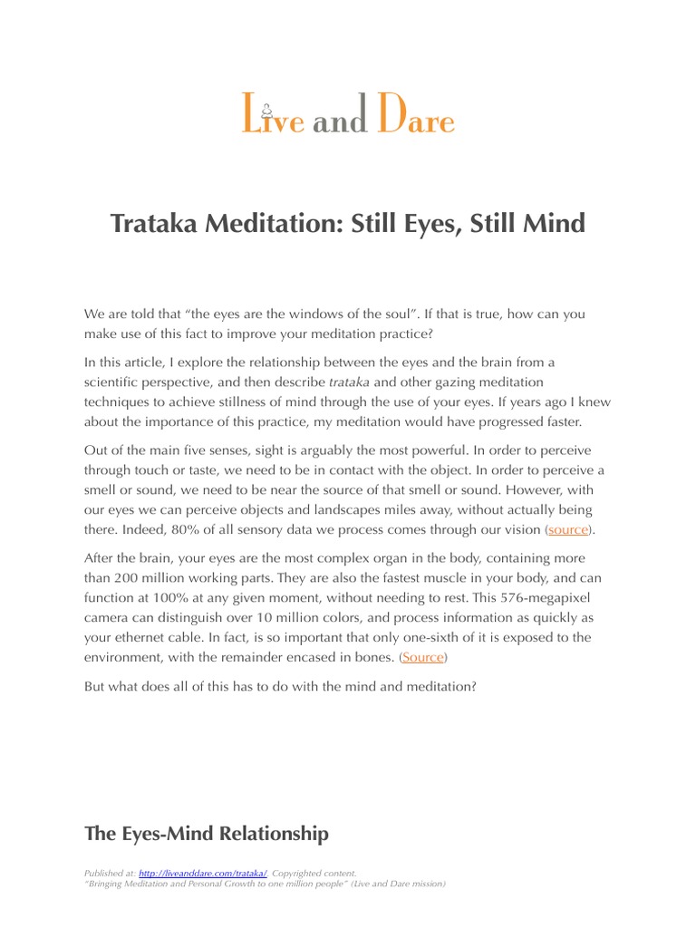 Trataka | PDF | Hatha Yoga | Meditation