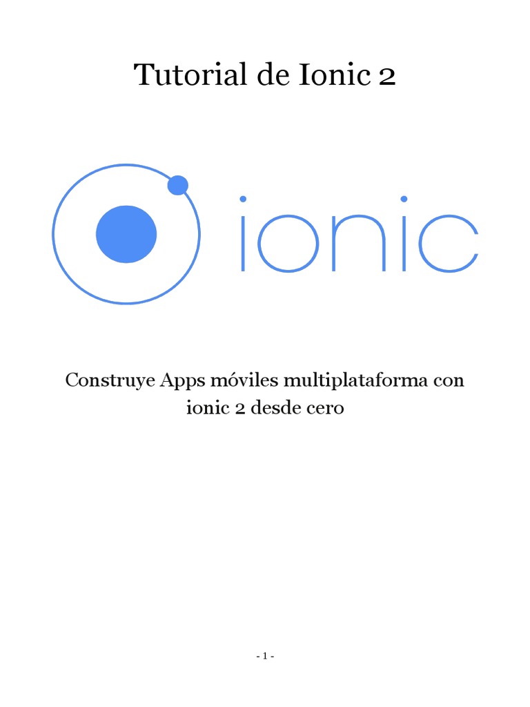 Tutorial Ionic 2 PDF | PDF | Aplicación movil | Mac OS