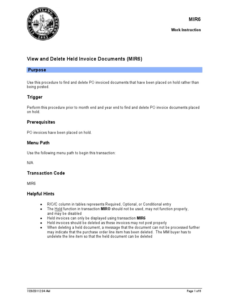 MIR6 | PDF | Invoice | Computing