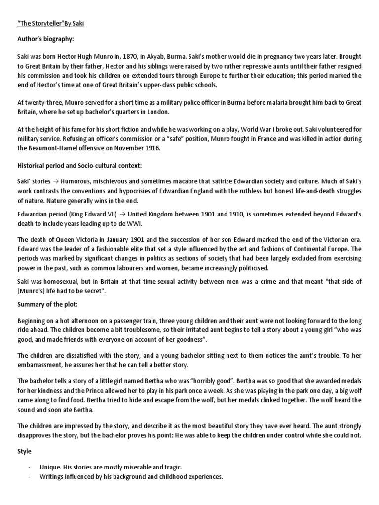 The Storyteller | PDF | Saki