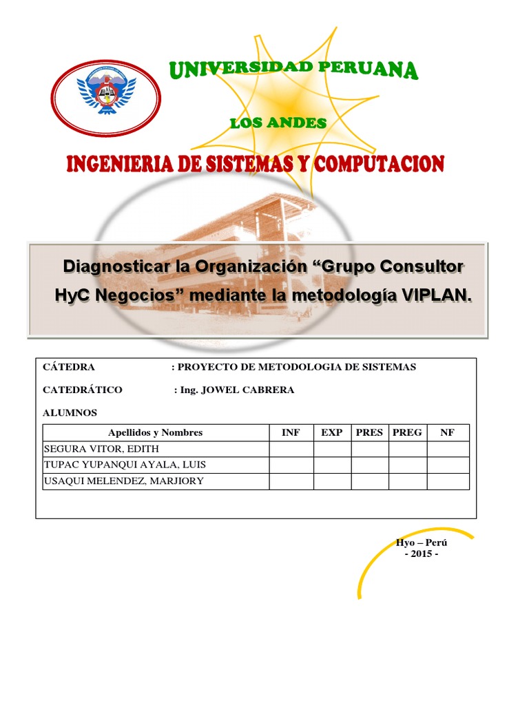 Informe Final Viplan | PDF | Toma de decisiones | Presupuesto