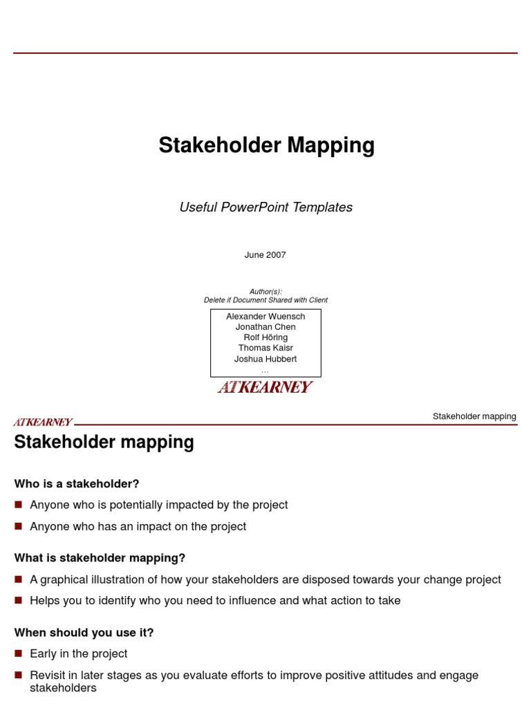 Stakeholder Mapping | PDF | Stakeholder (Corporate) | Business