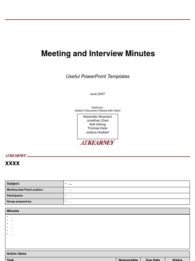 Meeting and Interview Minutes | PDF