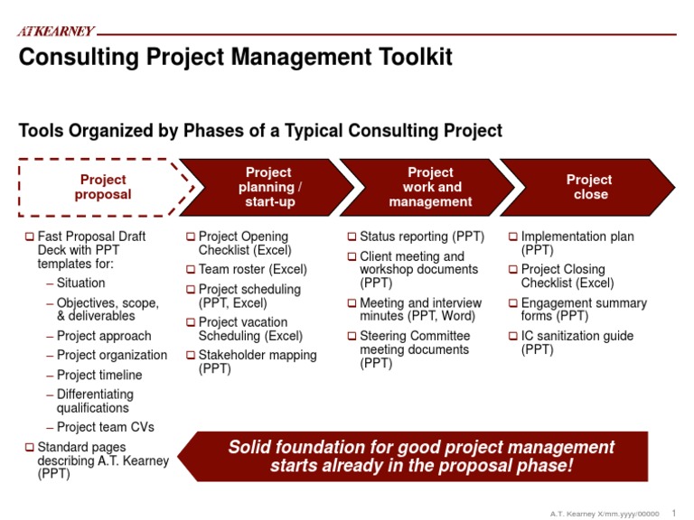 Consulting Project Management Toolkit Overview | PDF | Project ...